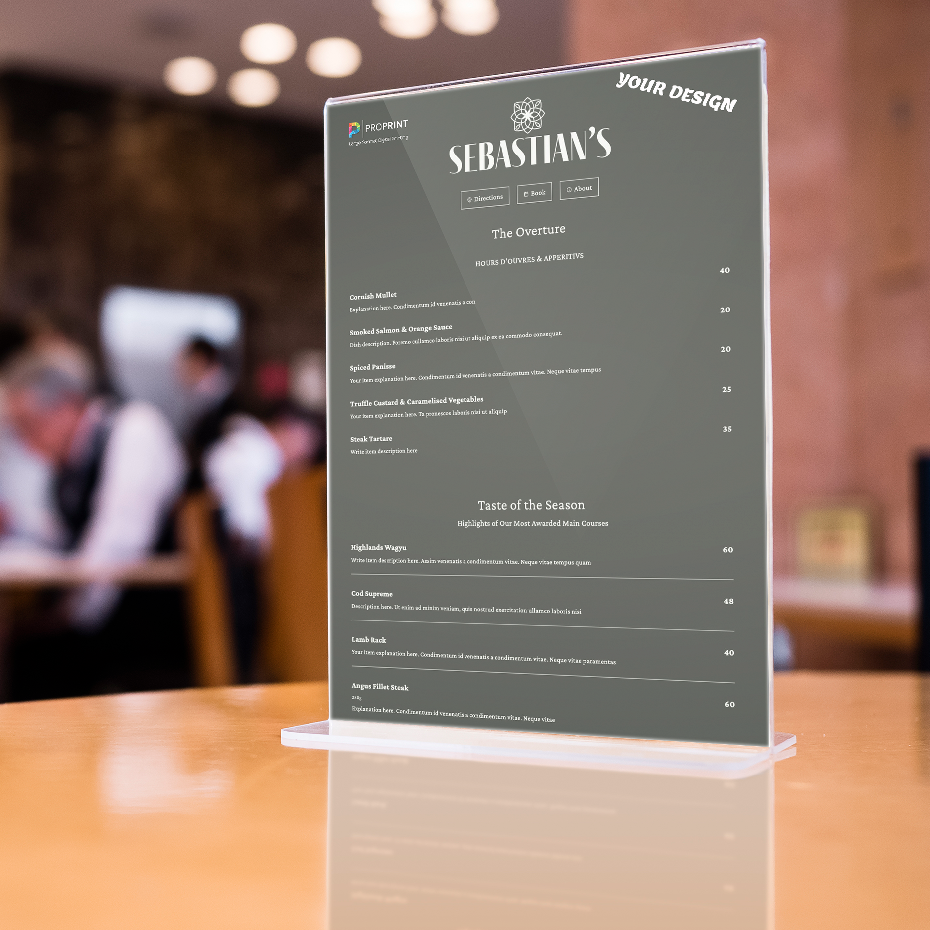 Menu Holder – ProPrint
